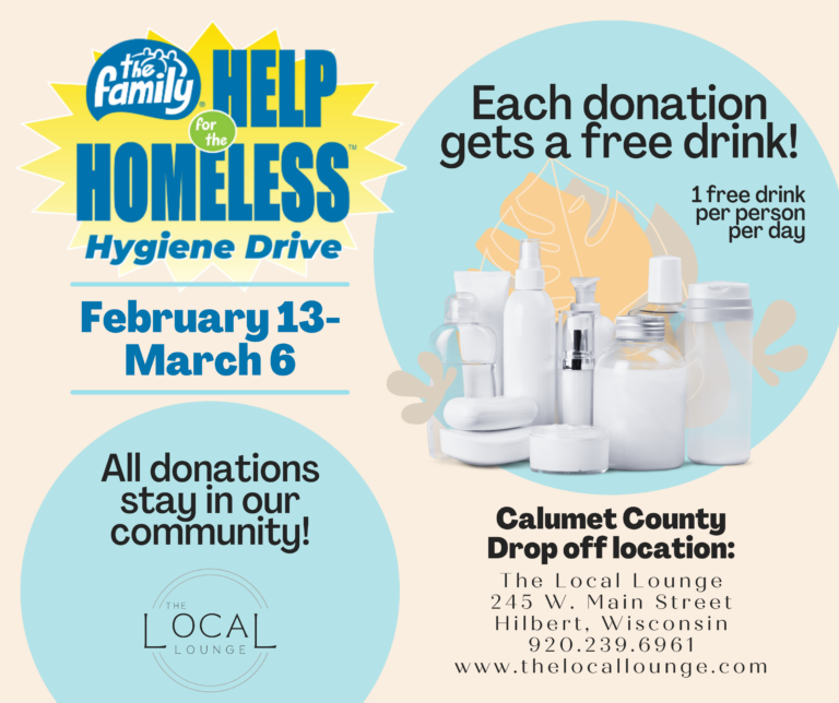 Help for the Homeless – Hygiene Drive – The Local Lounge