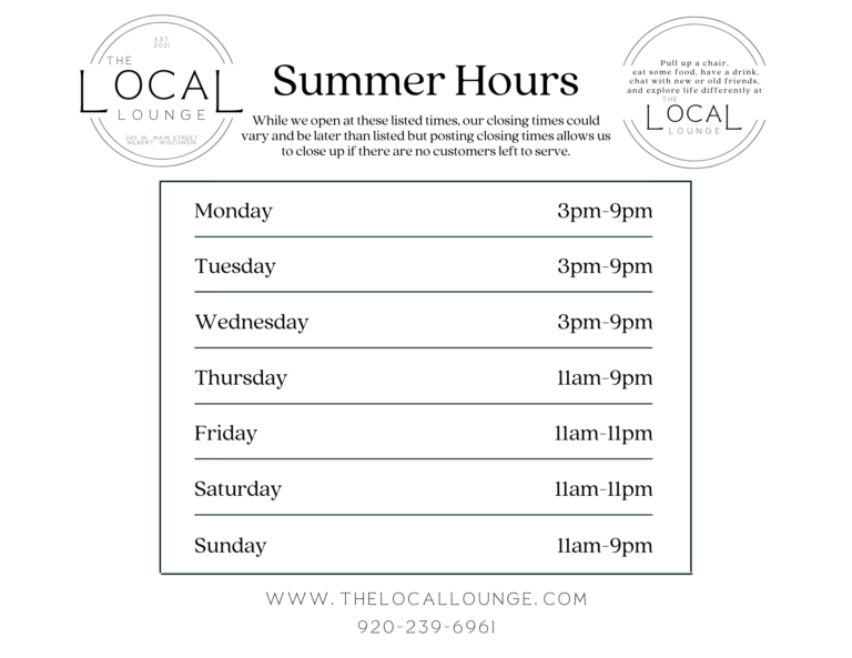 The Local Lounge – Pull up a chair, eat some food, have a drink, chat ...