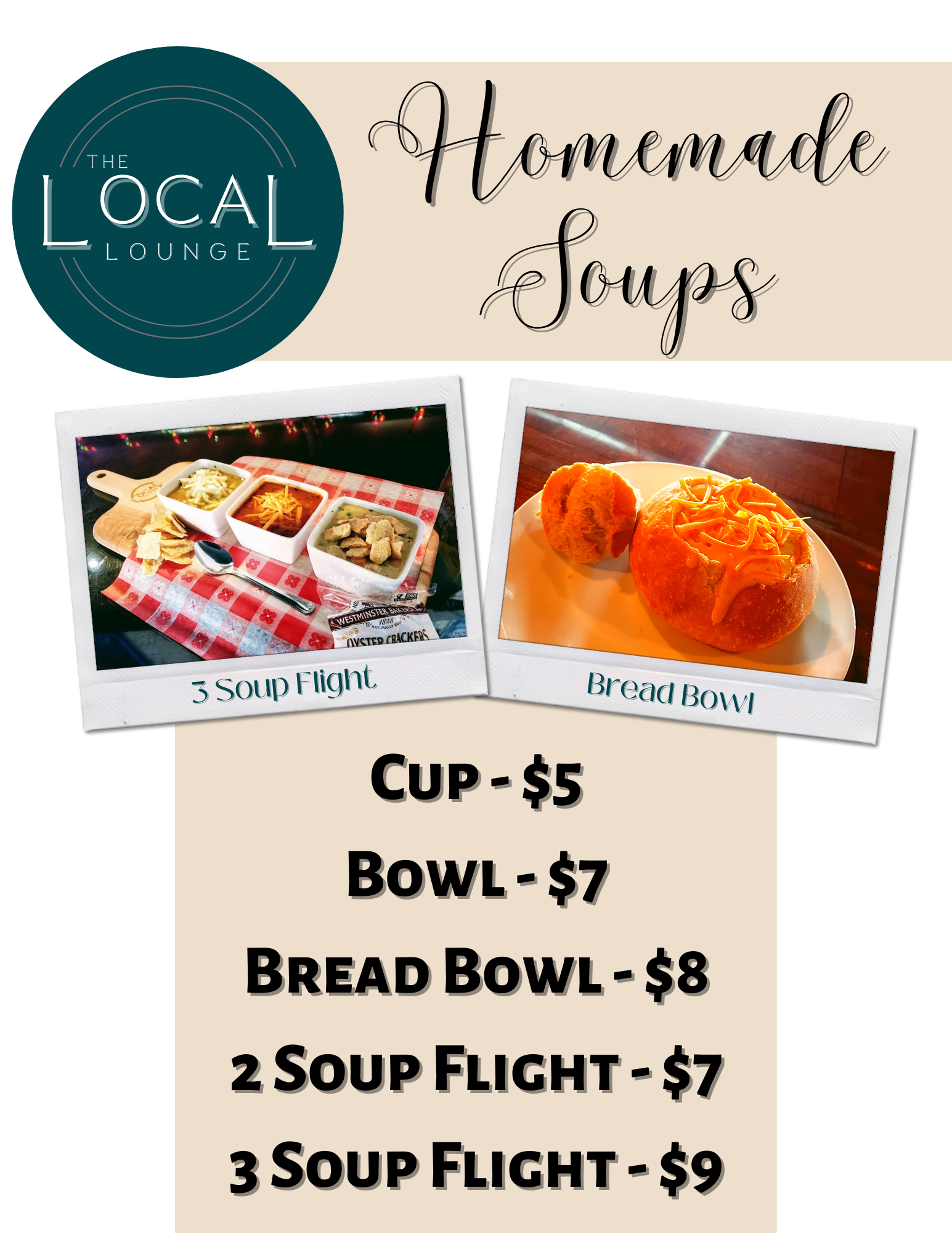 Menu – The Local Lounge