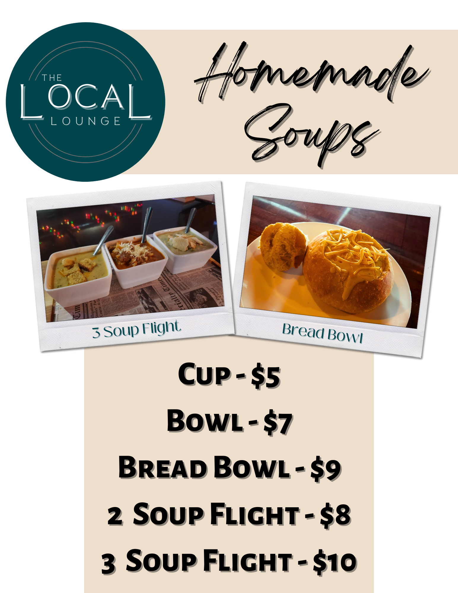 Menu – The Local Lounge