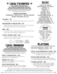 Menu – The Local Lounge