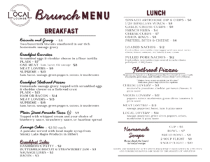 Menu – The Local Lounge